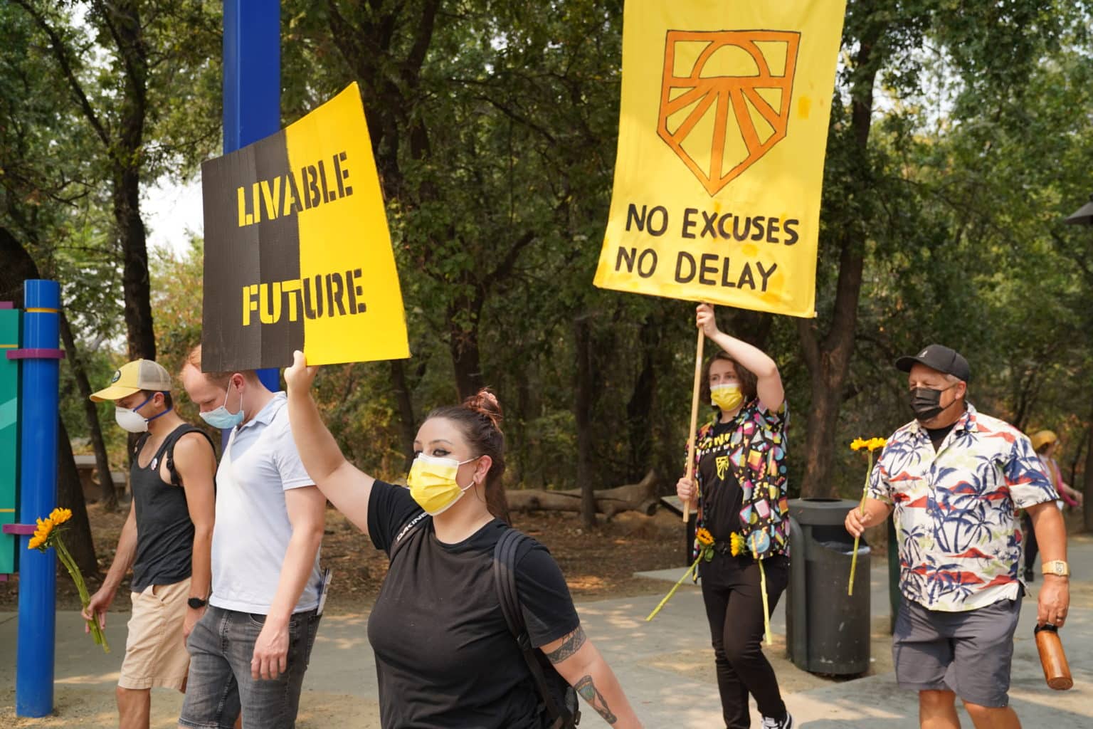 Redding Climate Activists March as Shasta County Faces Heat, Drought ...