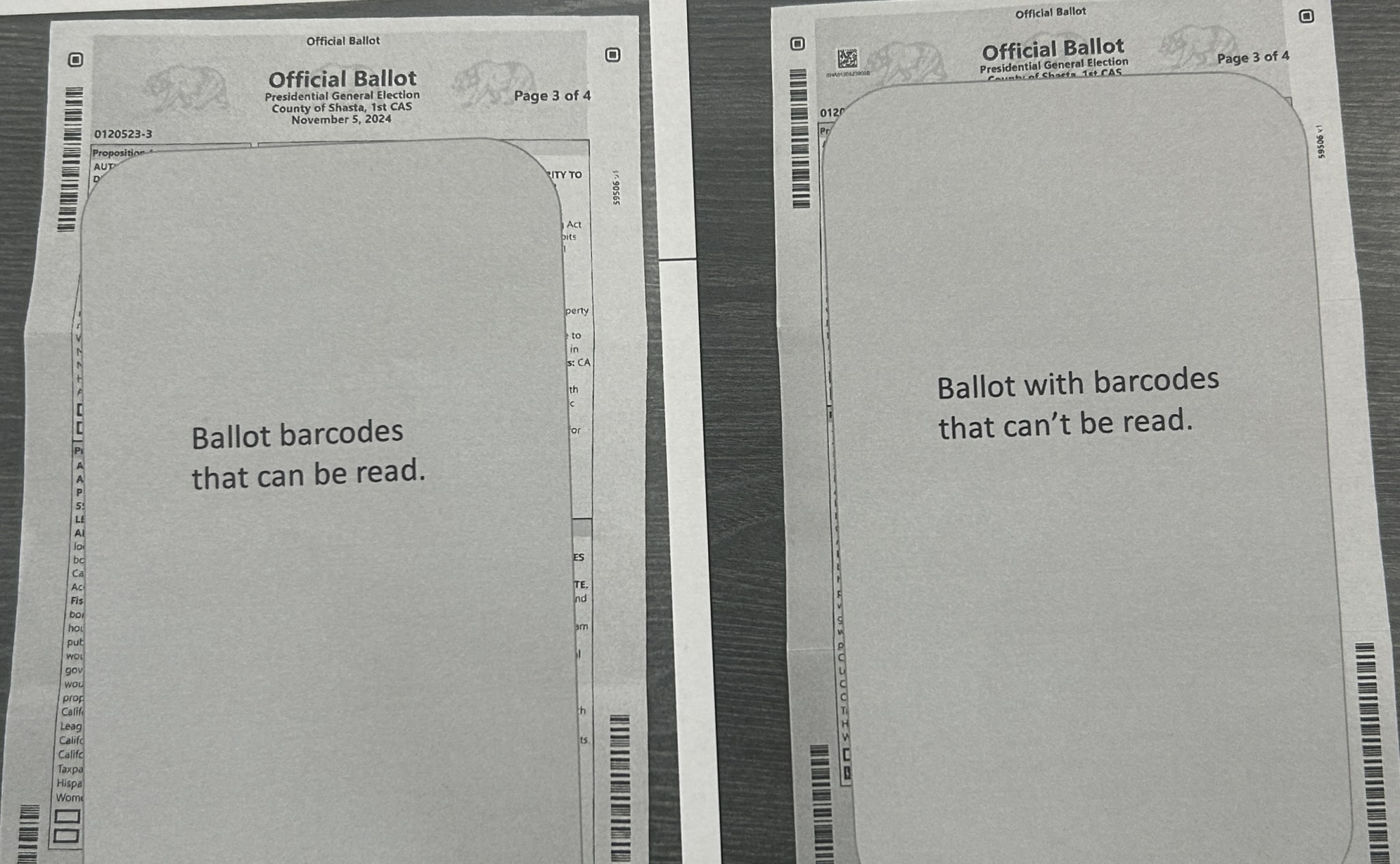 Shasta Registrar of Voters Explains How Ballots Affected by "Ink ...