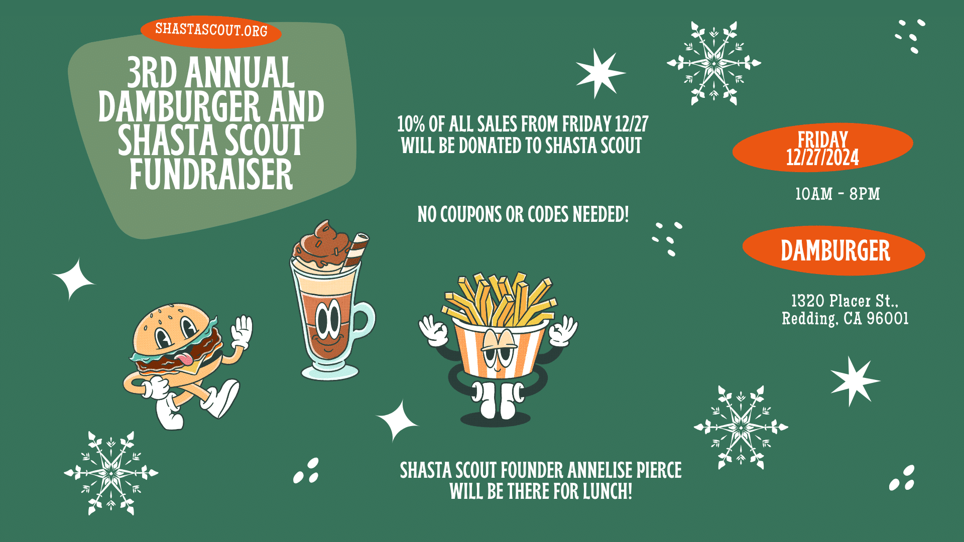 3rd Annual Damburger and Shasta Scout Fundraiser – Shasta Scout