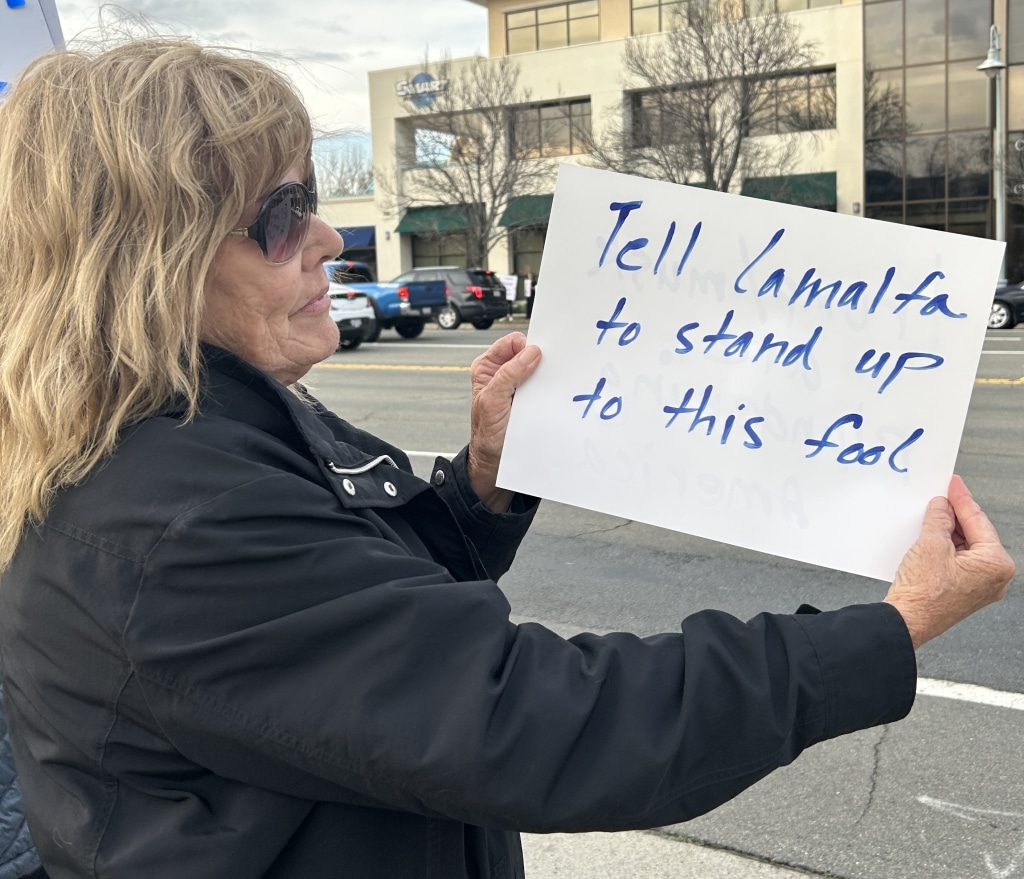 Hundreds Gather for "No Kings" Protest in Redding – Shasta Scout