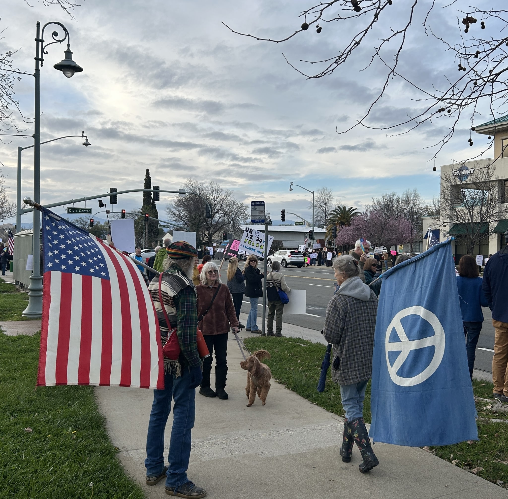 Hundreds Gather for "No Kings" Protest in Redding – Shasta Scout